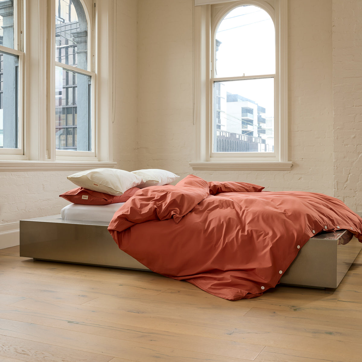 Combo 23: Bonny Clay, Cloud White & Bright White Bedding Set